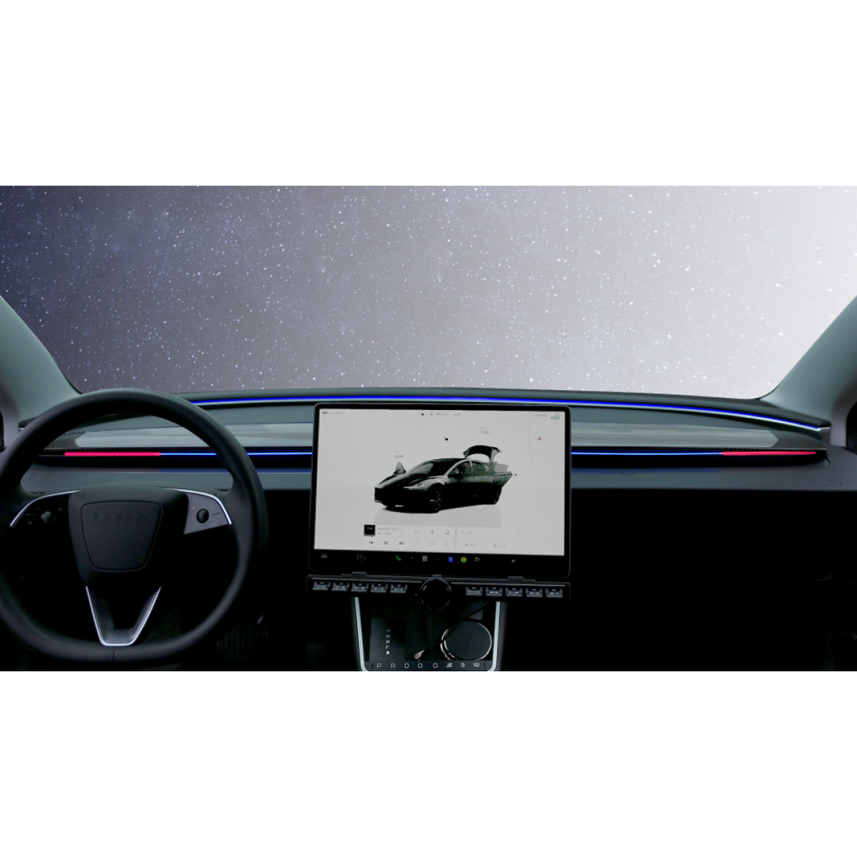 Система за сляпа точка с амбиентно осветление за Tesla New Model 3 ...